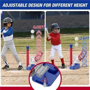 Toys | 2 In 1 T Ball Sets For Kids 35 Tee Ball Set With Step On ...